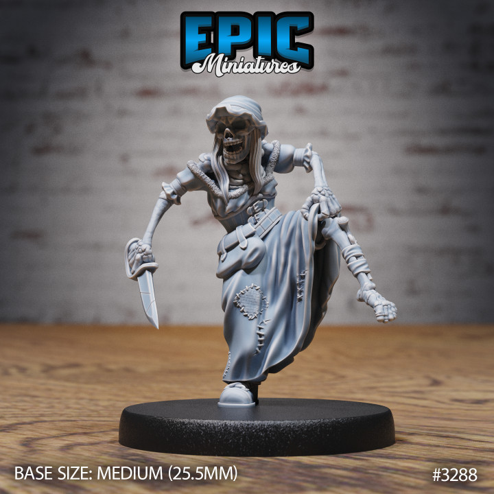 3D Printable Undead Pirate Crew Girl / Cursed Corsair / Water Bandit ...