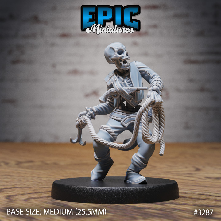 3D Printable Undead Pirate Crew Set B / Cursed Corsair / Water Bandit ...