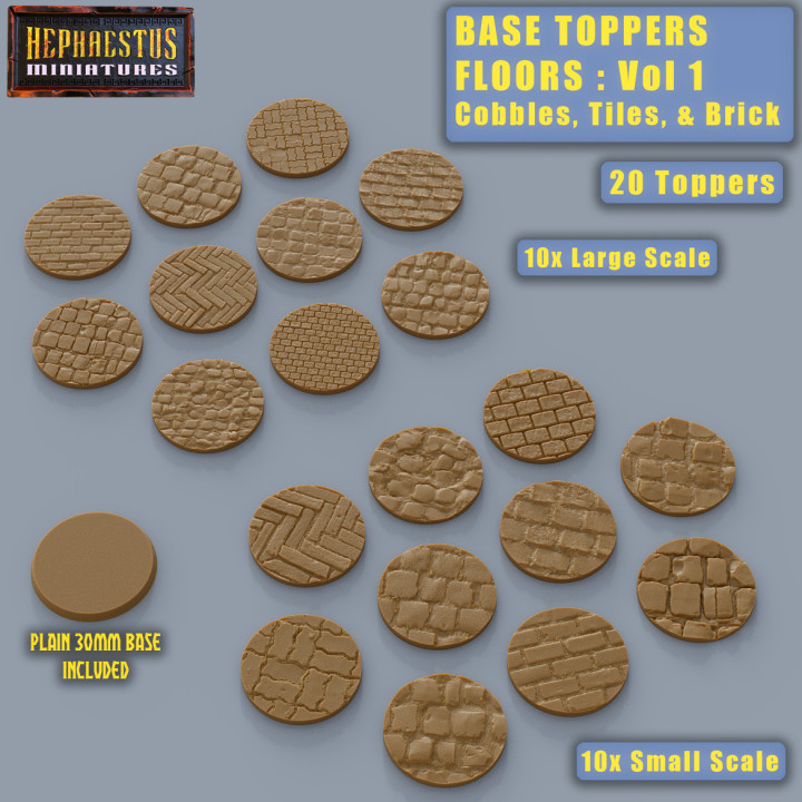 3D Printable Base Toppers - Vol 1. by Daniel McGrath