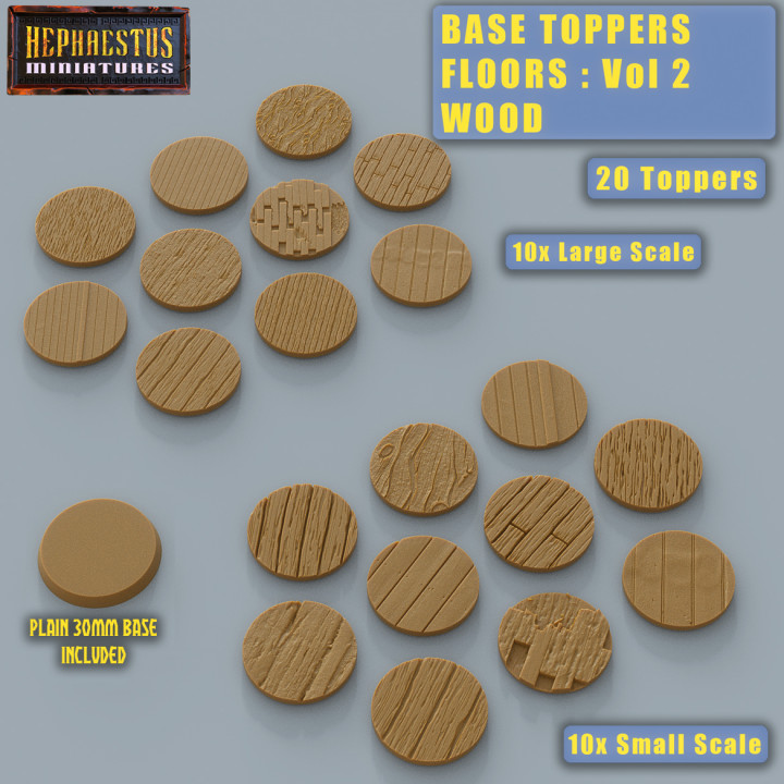 3D Printable Base Toppers - Vol 2 by Daniel McGrath