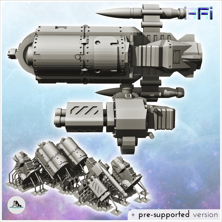 3D Printable Gravity motorcycle with double barrels (7) - Future Sci-Fi ...