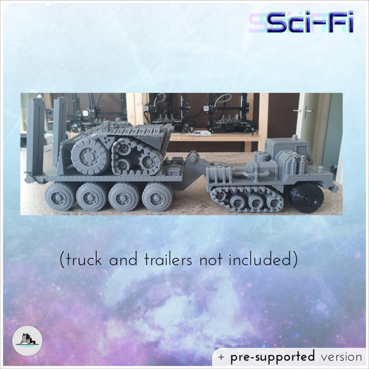 3D Printable Futuristic armored assault halftrack with front blade and ...