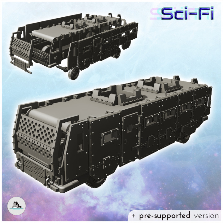 Download Futuristic post-apocalypse bus with full armor (36) - Future ...