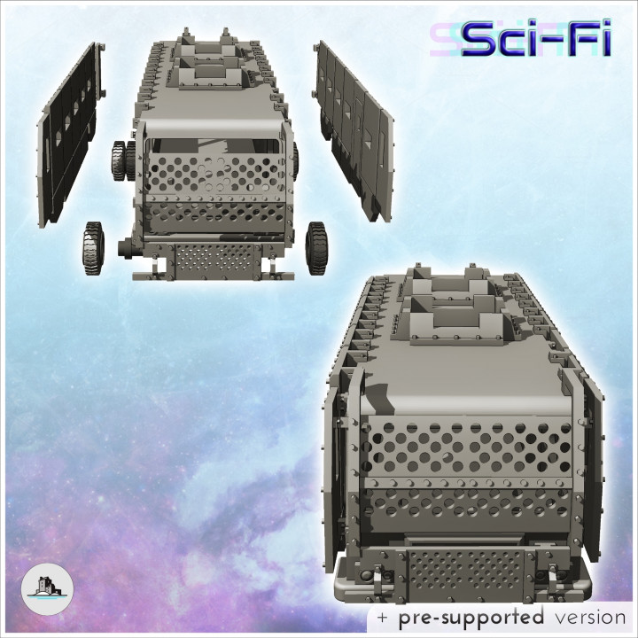 Download Futuristic post-apocalypse bus with full armor (36) - Future ...