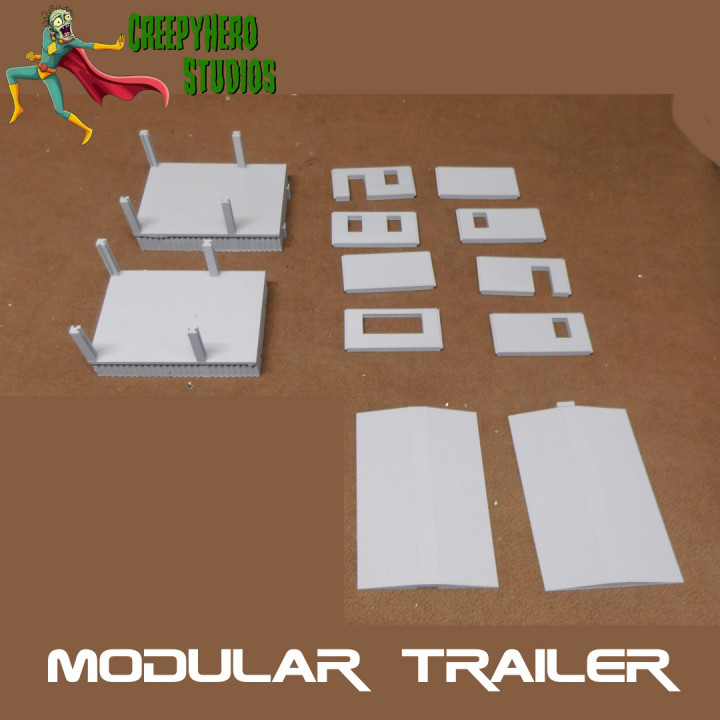 3D Printable Modern Modular Trailer Set by Michael Crossman