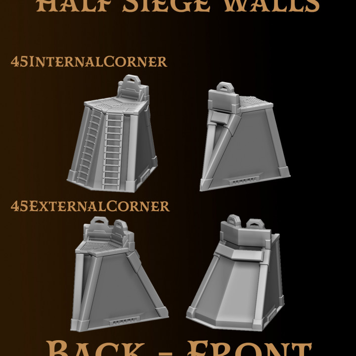 3D Printable SoH Smaller Siege Walls by Orakio Landen