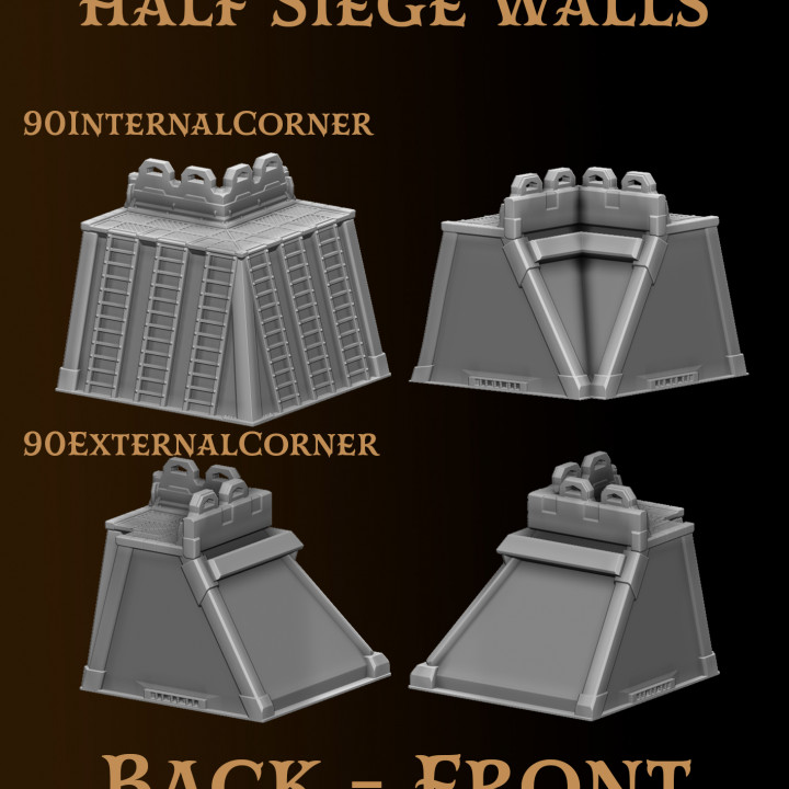 3D Printable SoH Smaller Siege Walls by Orakio Landen