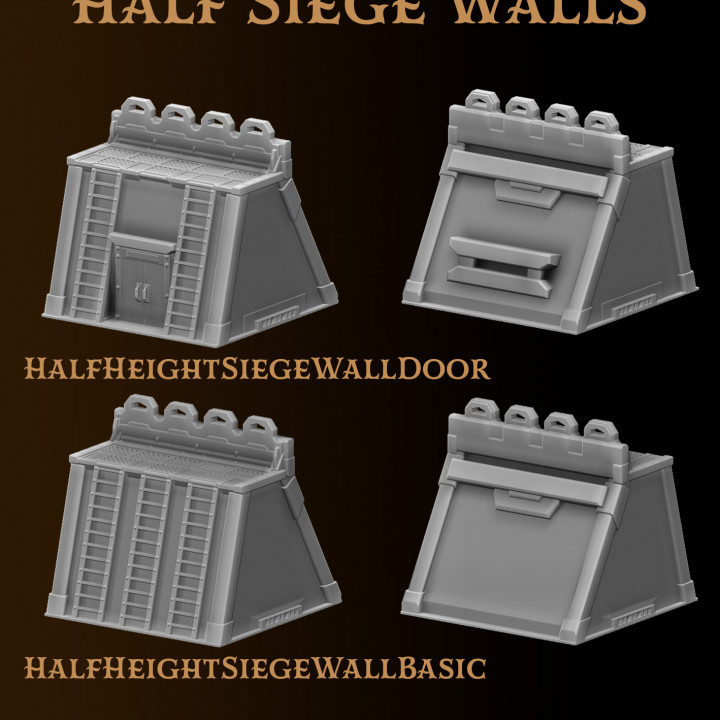 3D Printable SoH Smaller Siege Walls by Orakio Landen