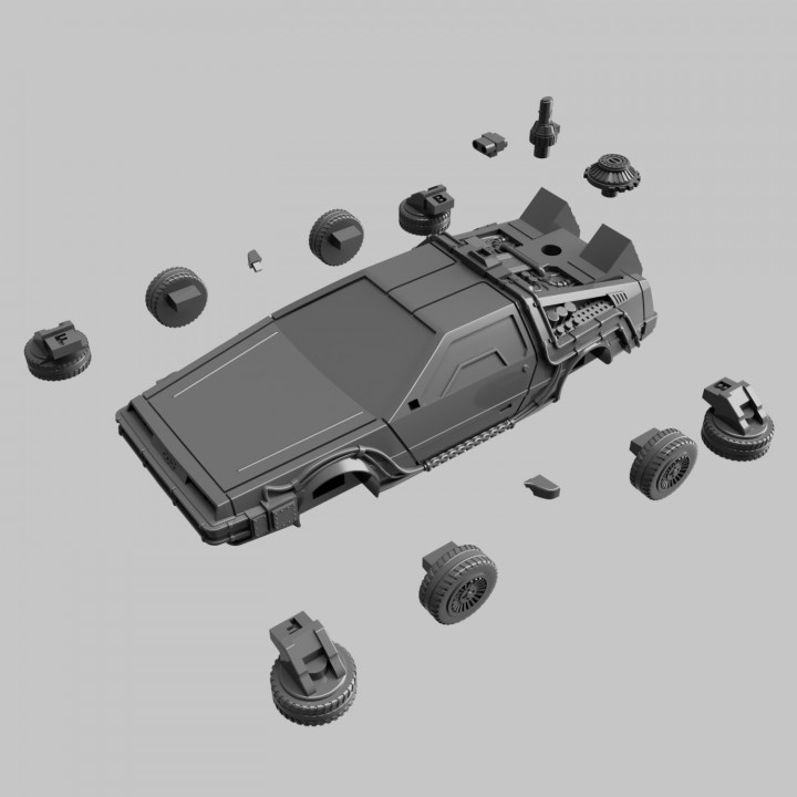 3D Printable Chronal Corvette -Street Version & Time Machine version by ...