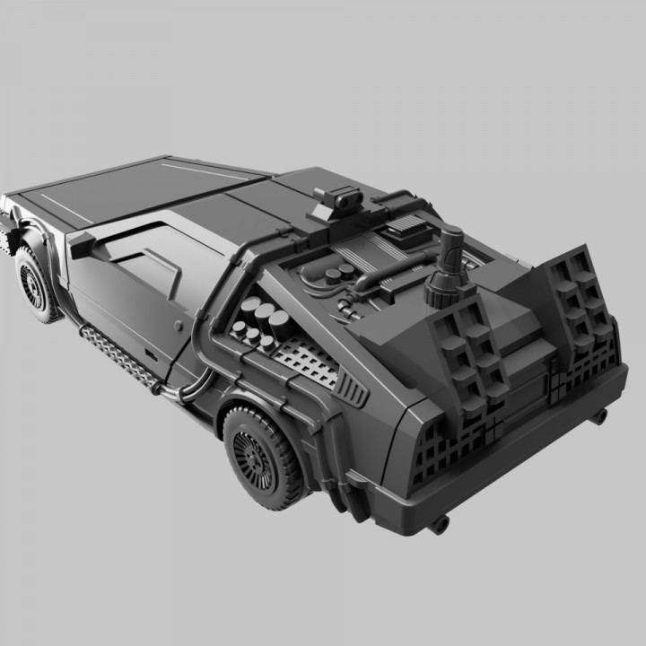 3D Printable Chronal Corvette -Street Version & Time Machine version by ...