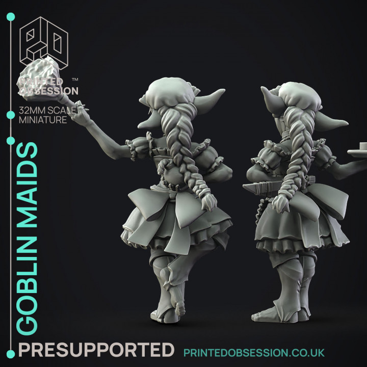 3D Printable Goblin Maids - Goblins - PRESUPPORTED - Illustrated and ...