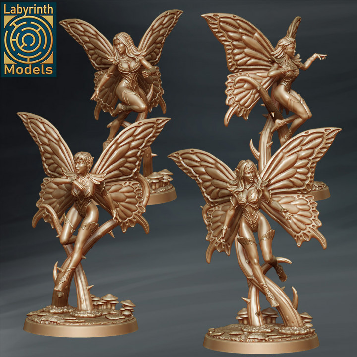 3D Printable Faeries - 32mm scale by Labyrinth Models