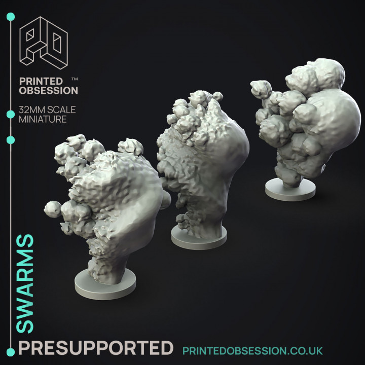 3D Printable Bee Swarms - Insect Swarms - PRESUPPORTED - Illustrated ...