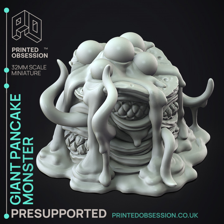 3D Printable Giant Pancake Monster - Boss Monster - PRESUPPORTED ...