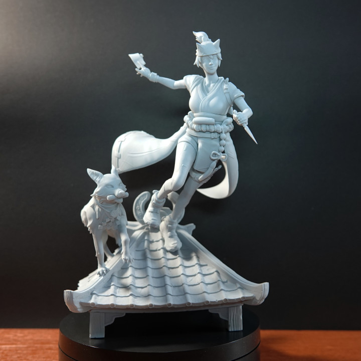 3D Printable Kitsune Fox Ninja Hero by Neko_Figurines