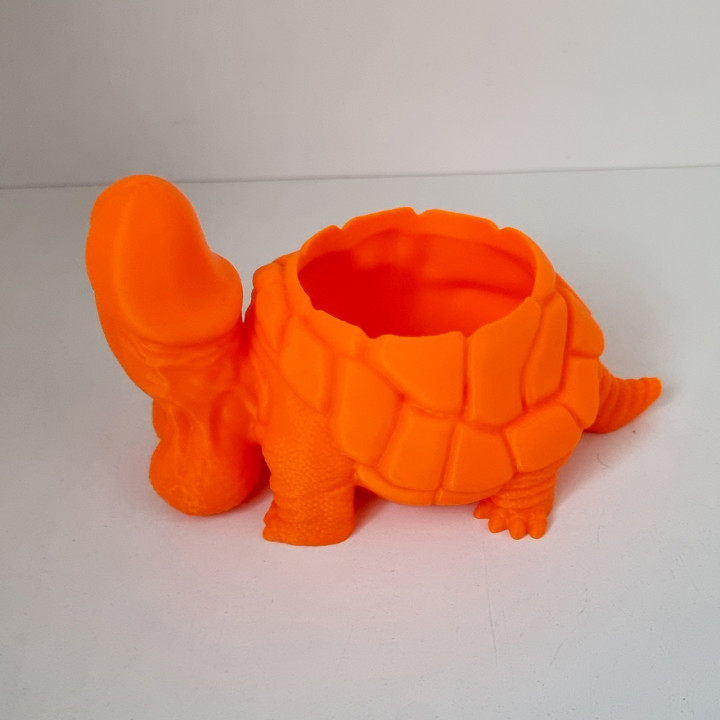 3D Printable Dicky Turtle Flowerpot A by iradj3d