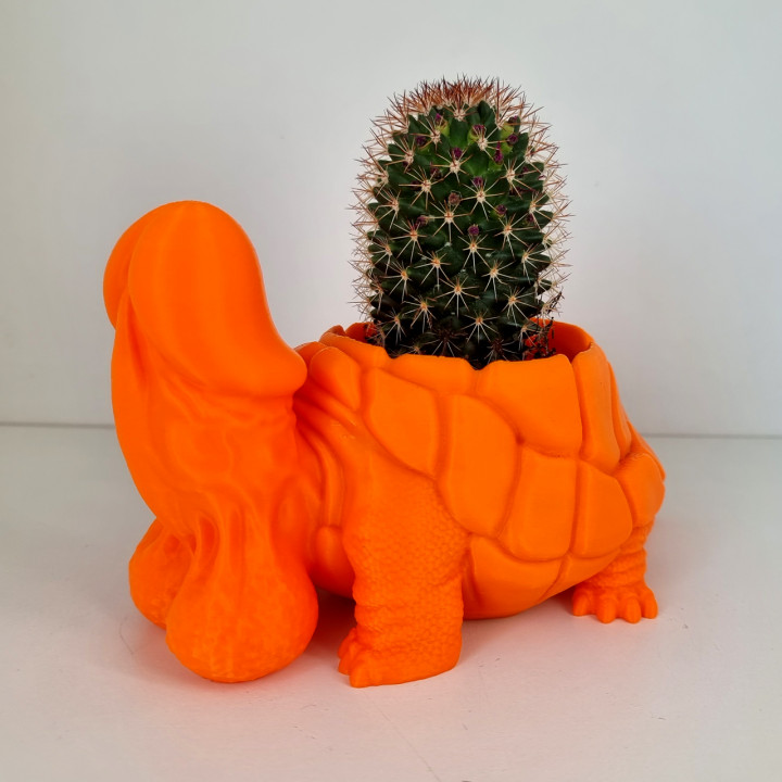 3D Printable Dicky Turtle Flowerpot A by iradj3d