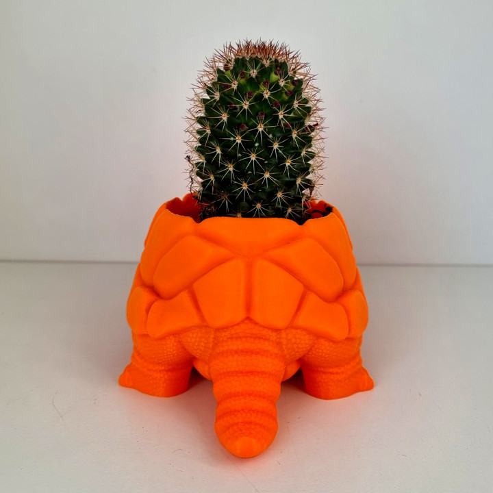 3D Printable Dicky Turtle Flowerpot A by iradj3d