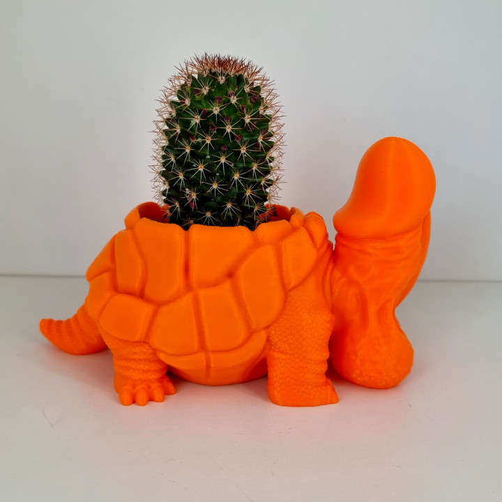 3D Printable Dicky Turtle Flowerpot A by iradj3d