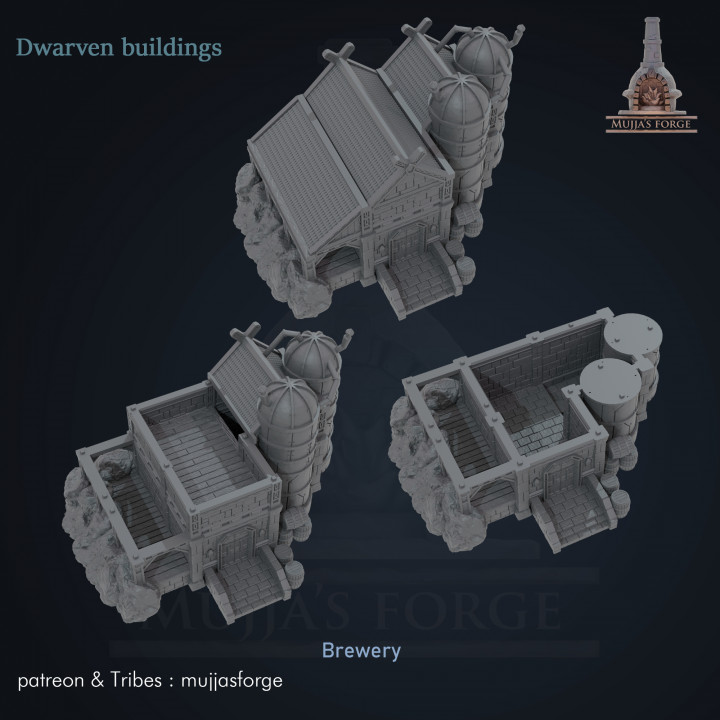 3D Printable Dwarf-Brewery by MUJJA'S FORGE