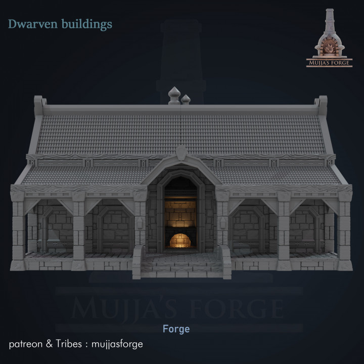 3D Printable Dwarf-Forge by MUJJA'S FORGE