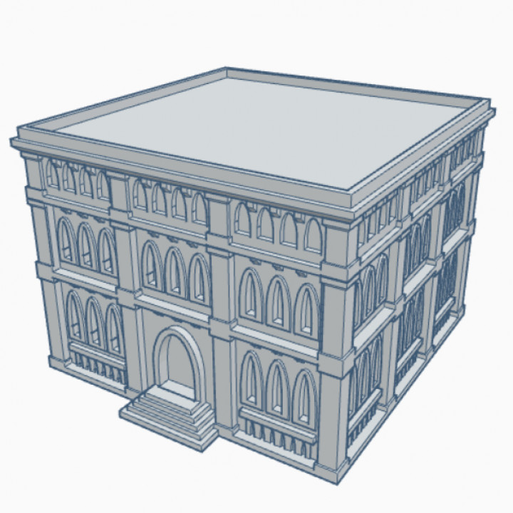 3D Printable Gothic Building 101 G101 by Wargame Forge