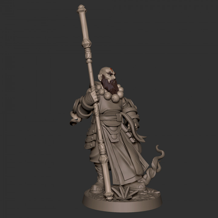 3D Printable Hero Monk (2 Versions) by Bite the Bullet