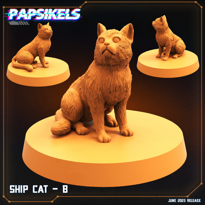 3D Printable SHIP CAT - B by PAPSIKELS MINIATURES