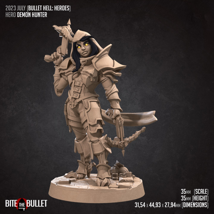 3D Printable Hero Demon Hunter by Bite the Bullet