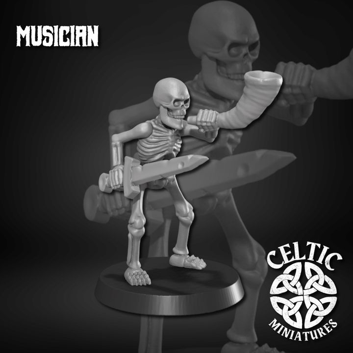 3D Printable Skeleton Infantry by Celtic Miniatures
