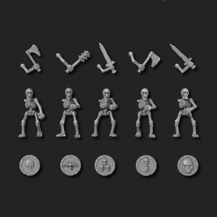 3D Printable Skeleton Infantry by Celtic Miniatures
