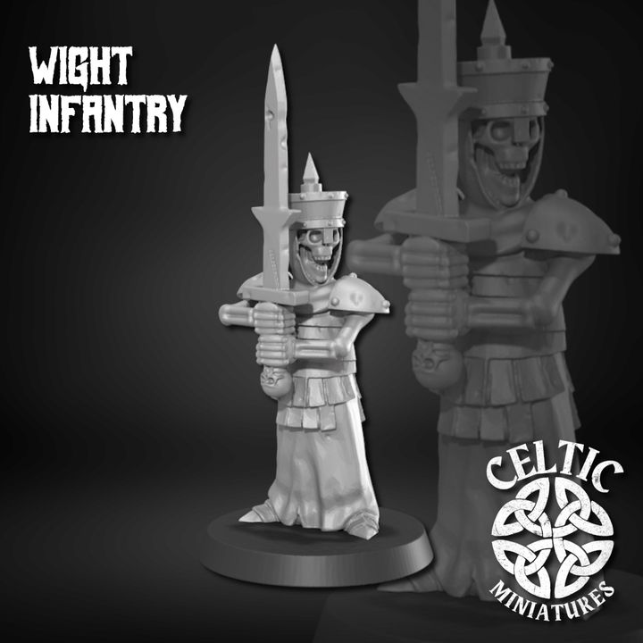 3D Printable Wight Infantry by Celtic Miniatures