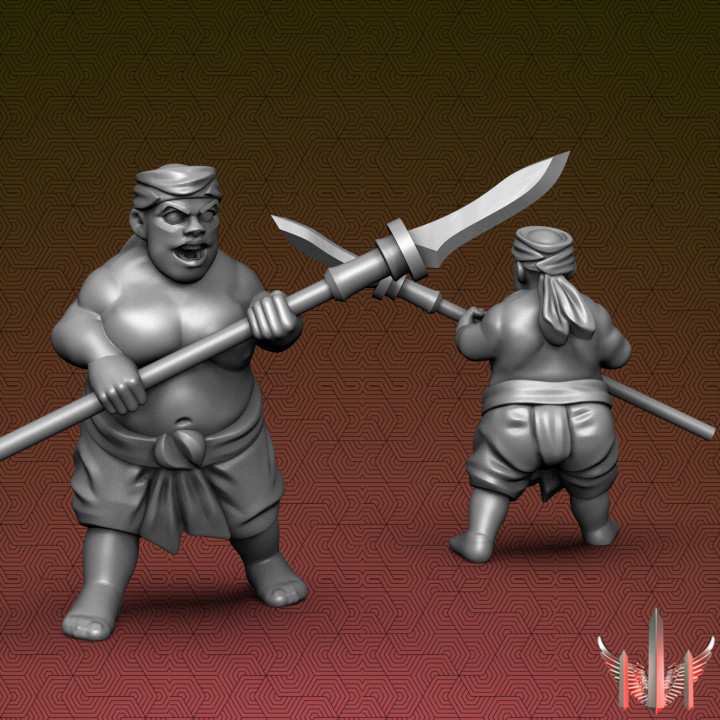 3D Printable Fat Peasant Pose A 2-Hands by Triple Spire Workshop