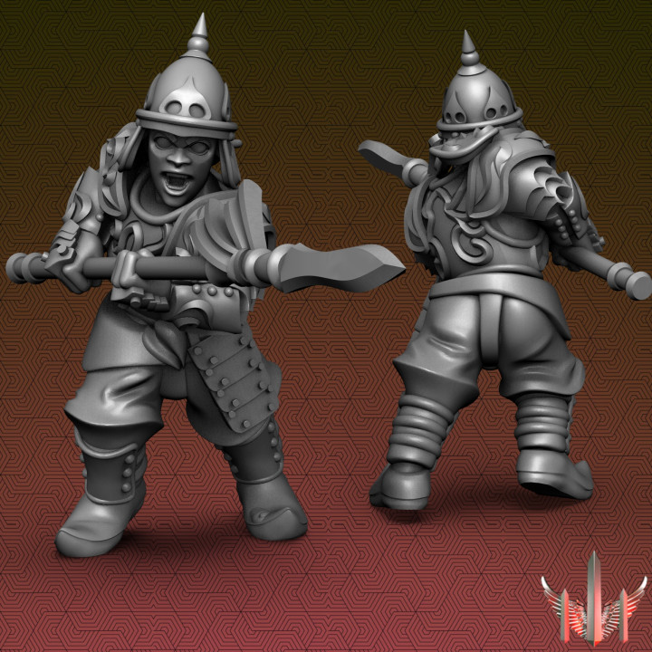 3D Printable King Pose D 2-Hands by Triple Spire Workshop