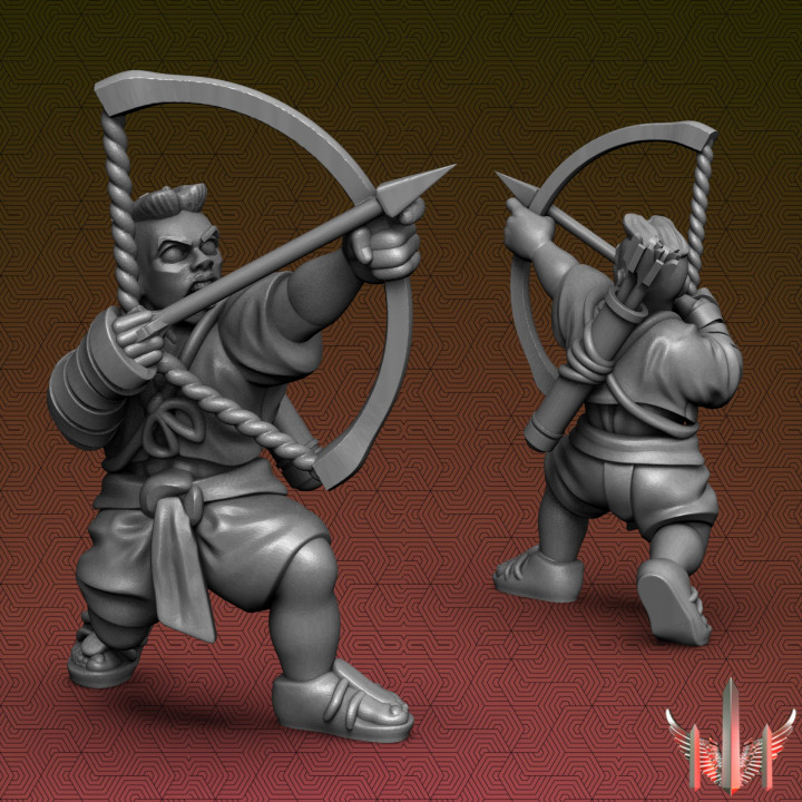 3D Printable Peasant Pose C Archer by Triple Spire Workshop
