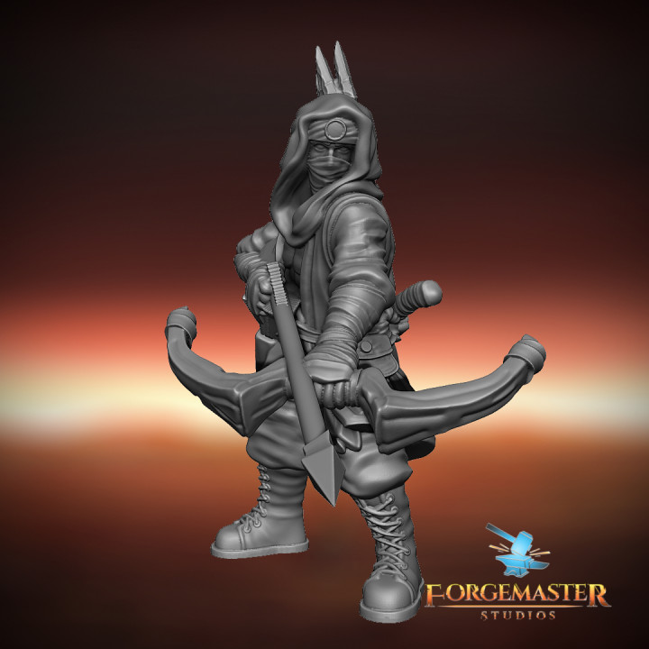 3D Printable Human Desert Archer - Rockhound Bow Pose 01 by Forgemaster ...