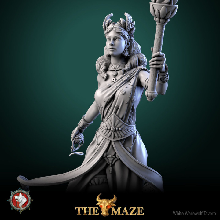3D Printable Ariadne 32mm and 75mm miniature pre-supported + dnd 5e ...