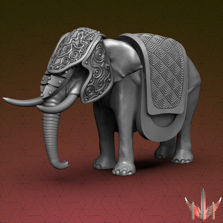 3D Printable War Elephant by Triple Spire Workshop