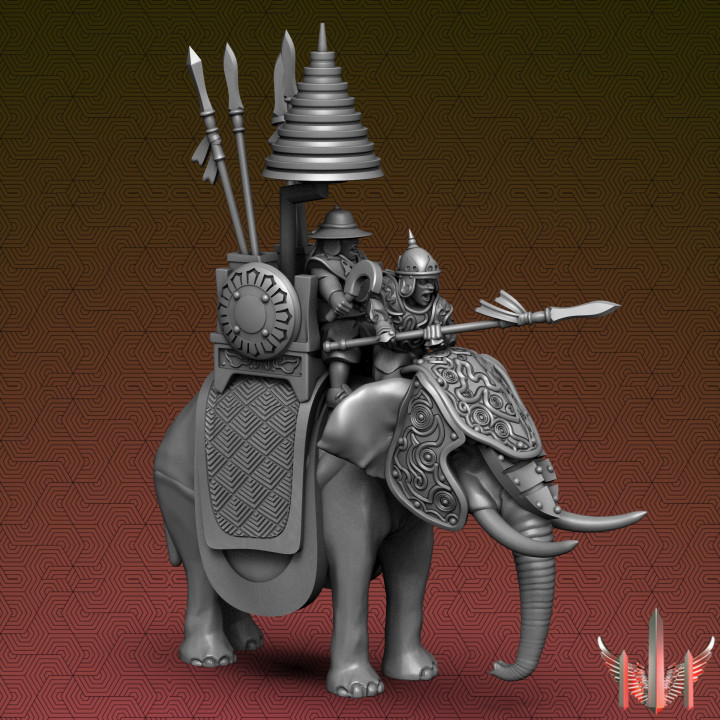 3D Printable War Elephant by Triple Spire Workshop