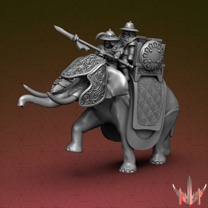 3D Printable War Elephant by Triple Spire Workshop