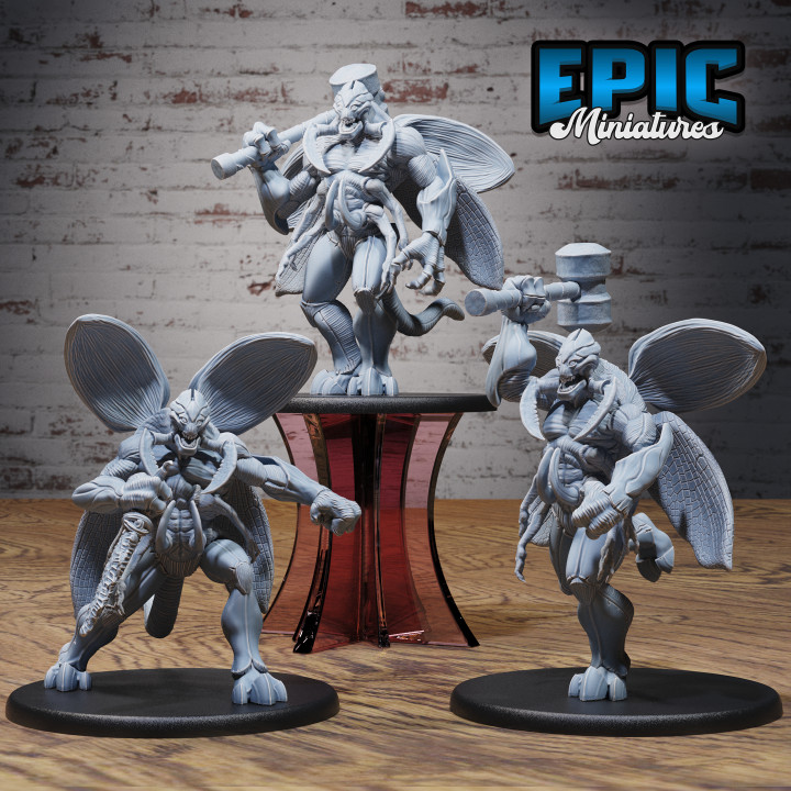 3D Printable Demonic Insect General Set / Insectoid Devil / Winged ...