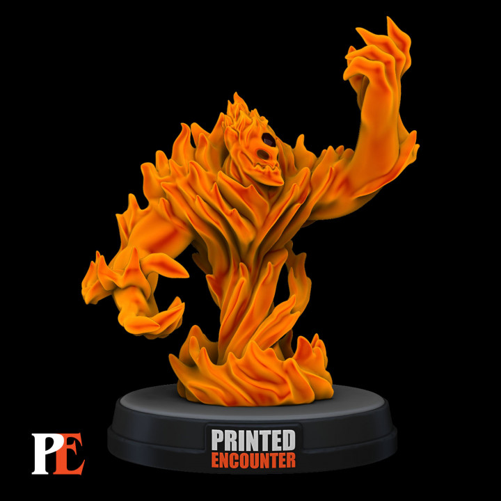 3D Printable Fire Elemental by Printed Encounter