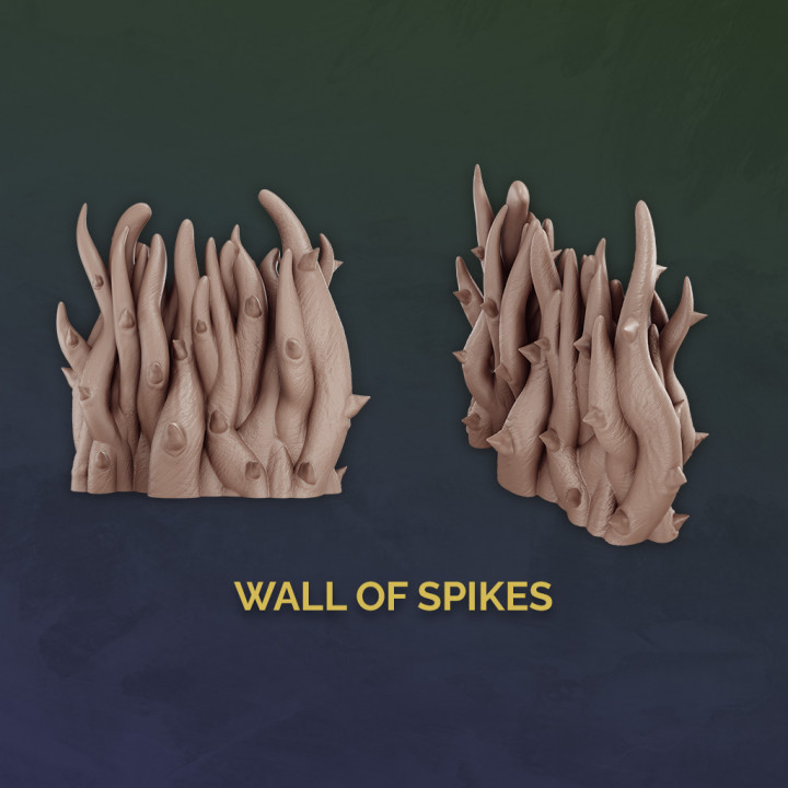 3D Printable Wall of Spikes by Artificers_Mini