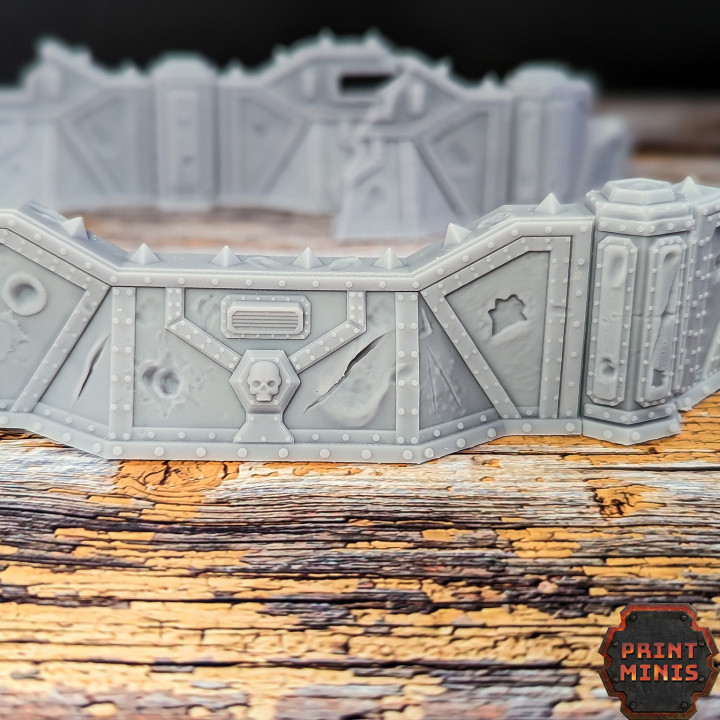 3D Printable Damaged Barricade Wall by Print Minis