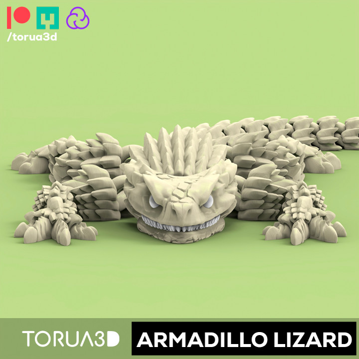 3D Printable Articulated lizard armadillo 001 for 3D printing , STL by ...