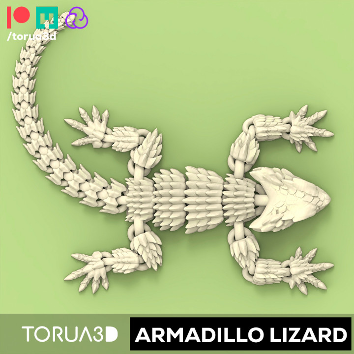 3D Printable Articulated lizard armadillo 001 for 3D printing , STL by ...