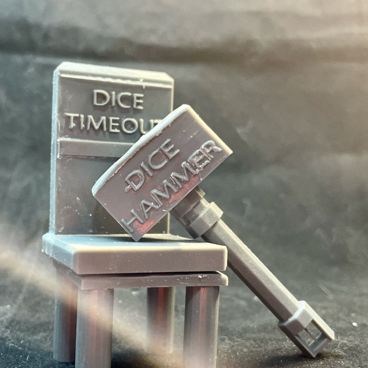 3D Printable Dice Hammer by Harry's 3d Sculpting