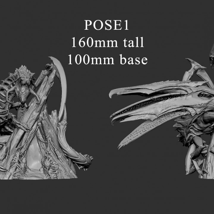 3D Printable Insectoid Dragon (revamp of original pose 1) by Mini ...