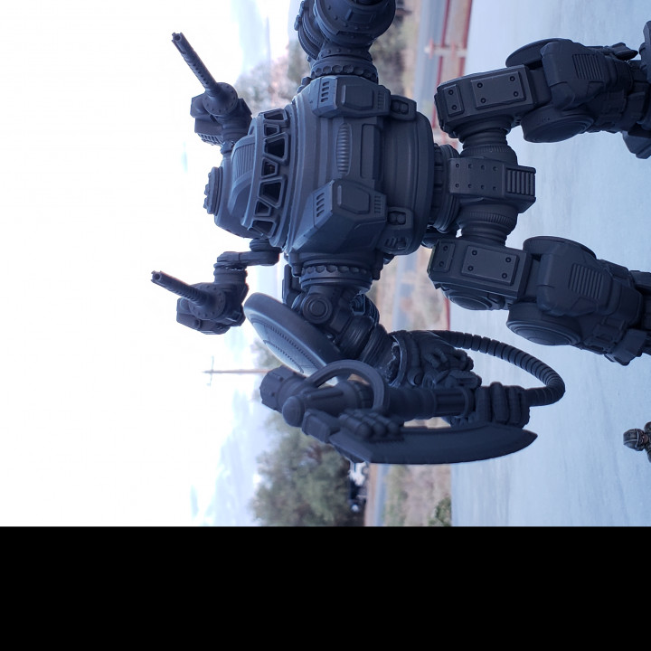 3D Printable 28mm Dwarf Mech-The Burrows Ripper Special by John Bear Ross