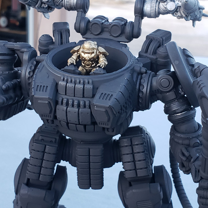 3D Printable 28mm Dwarf Mech-The Burrows Ripper Special by John Bear Ross